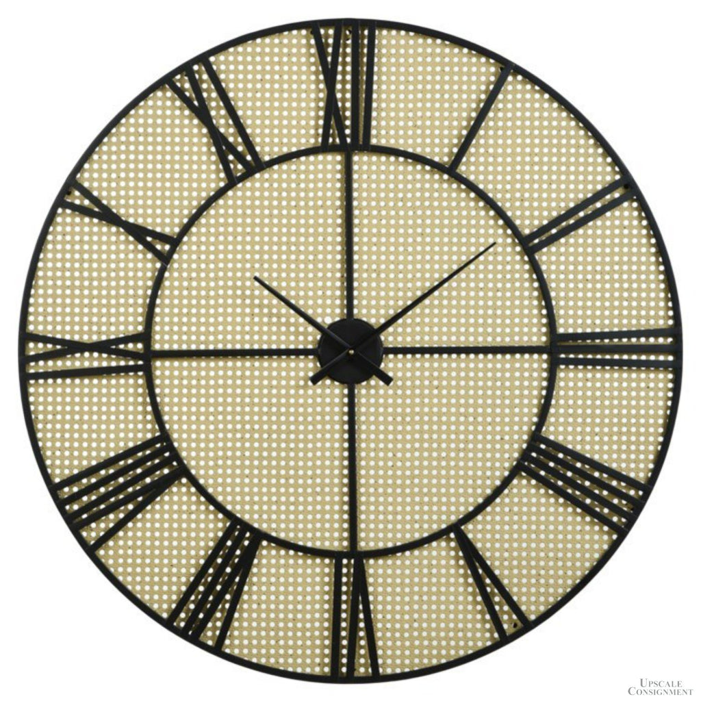 Open Cane Metal Wall Clock – Upscale Consignment
