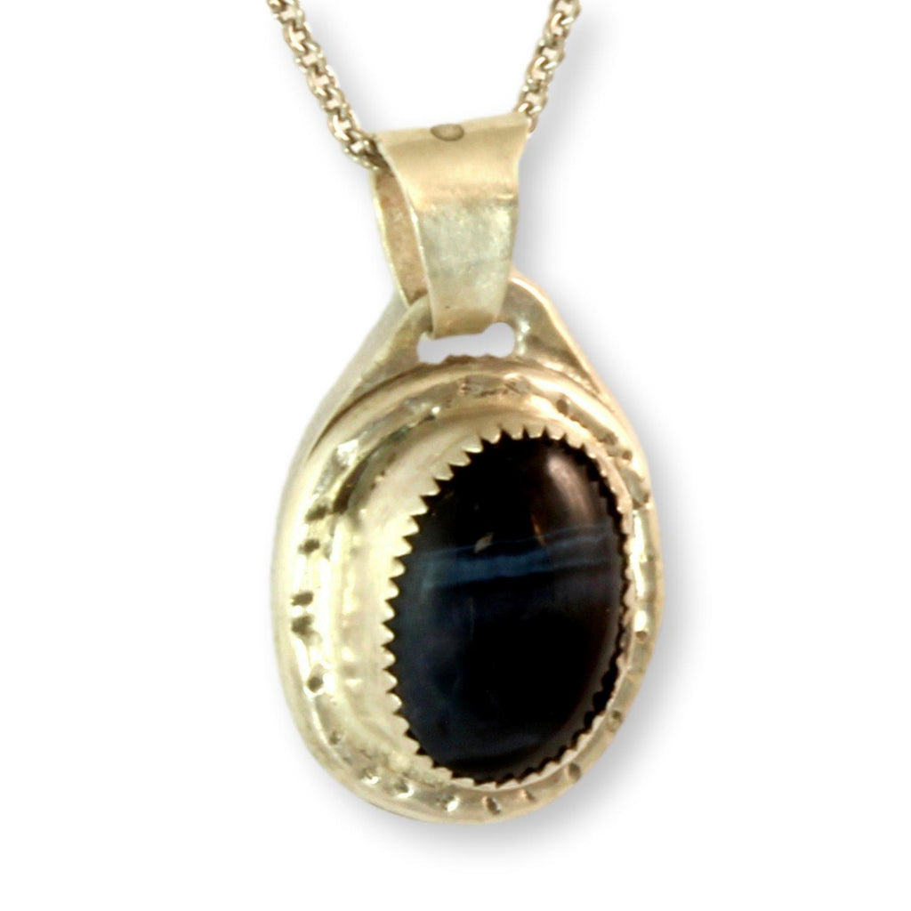 Jason Livingstone Natural Banded Black Obsidian & 18" Chain – Upscale ...