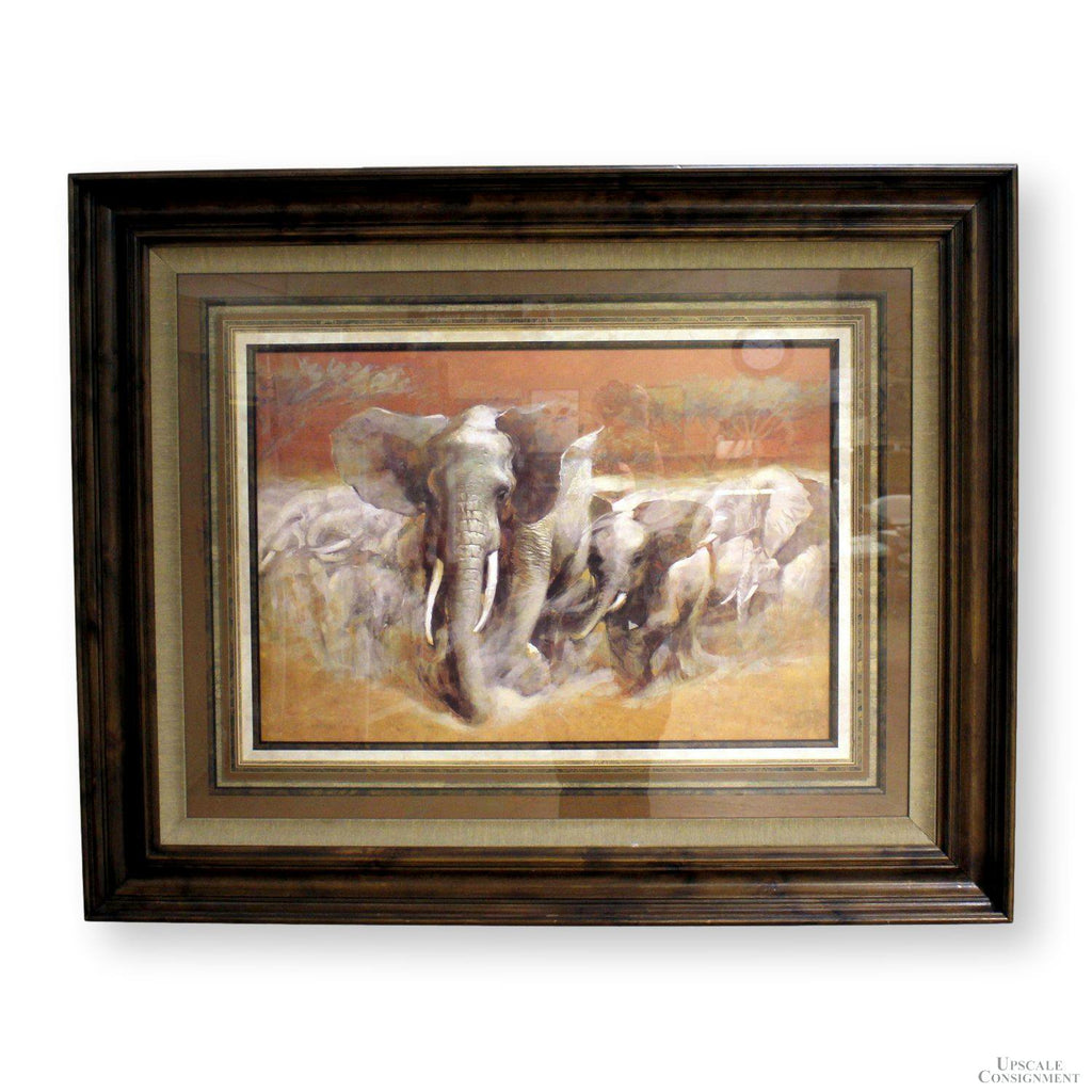 Framed Canvas Print - Elephant Artwork – Upscale Consignment