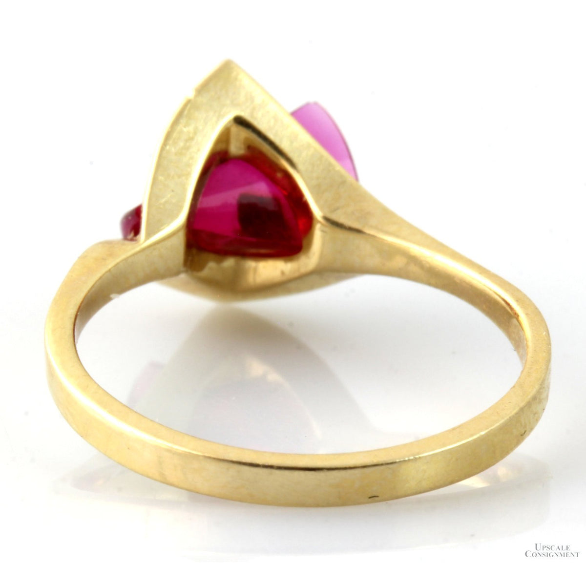 Lighthouse Lens Cut Created Red Spinel 14K Gold Ring – Upscale Consignment