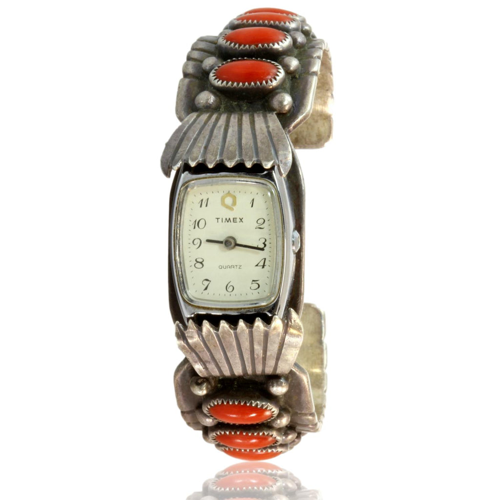 Coral Watch Cuff by Navajo Silversmith Tim Kee Whitman – Upscale ...