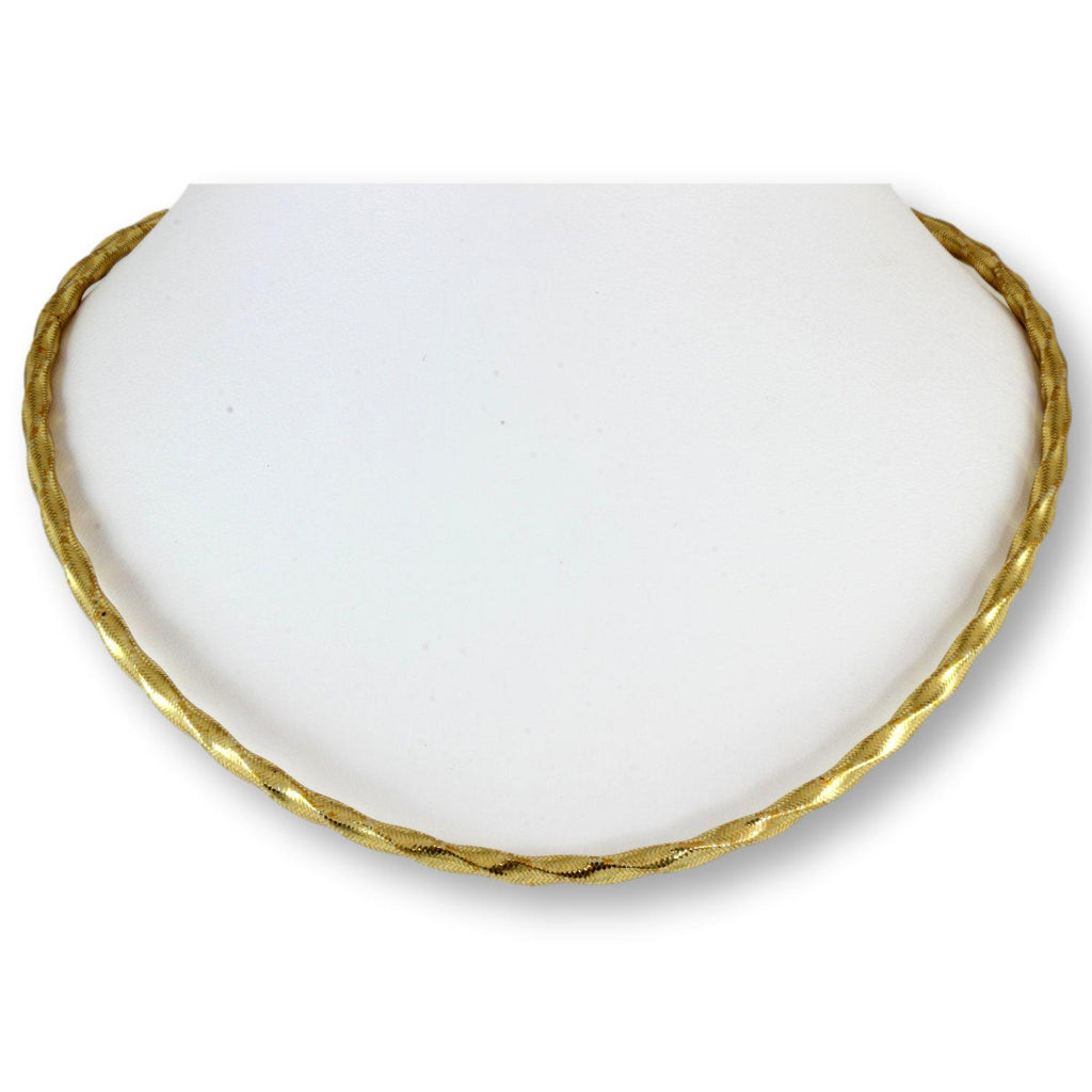 Arezzo Italy Goldsmith 14K Gold Omega Mesh Chain – Upscale Consignment